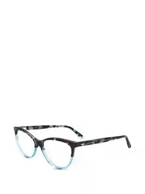 Calvin Klein Tortoiseshell-effect Cat-eye Glasses - Blue