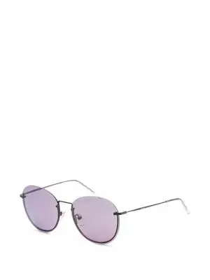 Dkny Rimless Round-frame Sunglasses - Purple