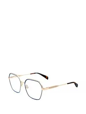 Rag & Bone Geometric Frame Eyeglasses - Gold
