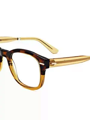 Calvin Klein Tortoiseshell-effect Square-frame Glasses - Yellow