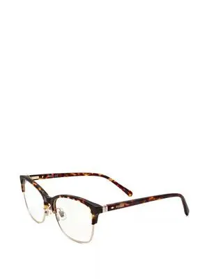 Fossil Tortoiseshell Browline-frame Glasses - Brown