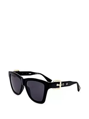 Moschino Buckle-detail Square-frame Sunglasses - Black