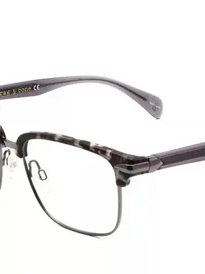 Rag & Bone Havana Tortoiseshell-effect Square-frame Glasses - Grey