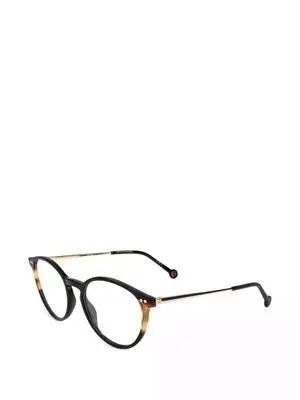 Carolina Herrera Tortoiseshell-effect Round-frame Glasses - Brown