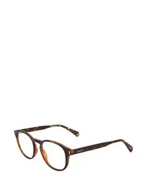 POLAROID Tortoiseshell-effect Round-frame Glasses - Brown