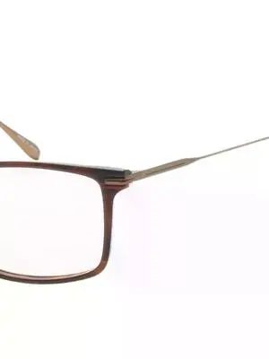 John Varvatos Tortoiseshell-effect Rectangle-frame Glasses