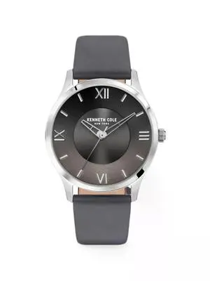 KENNETH COLE Roman Numerals 34mm Watch - Grey