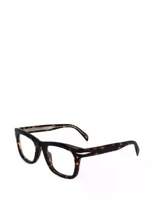 DB EYEWEAR BY DAVID BECKHAM Tortoiseshell-effect Square-frame Glasses - Brown