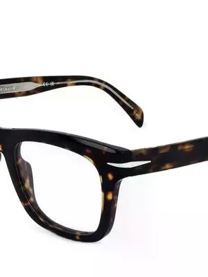 DB EYEWEAR BY DAVID BECKHAM Tortoiseshell-effect Square-frame Glasses
