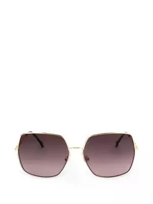 Carolina Herrera Square-frame Sunglasses - Gold