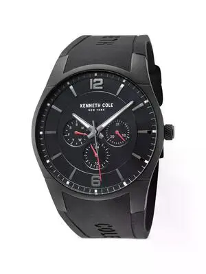 KENNETH COLE Chronograph Watch With Rubber Strap - Black