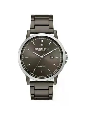 KENNETH COLE Classic Diamond 44mm Watch - Grey