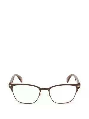Rag & Bone Rectangular Frame Eyeglasses - Brown