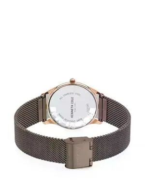 KENNETH COLE Crystal-embellished 36mm Watch - Brown