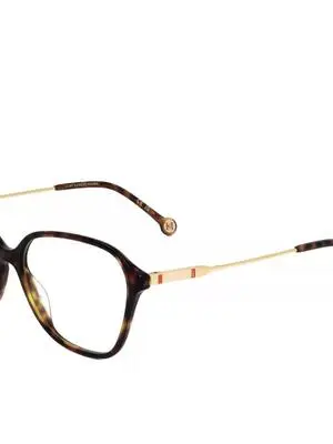 Carolina Herrera Geometric Frame Eyeglasses - Brown