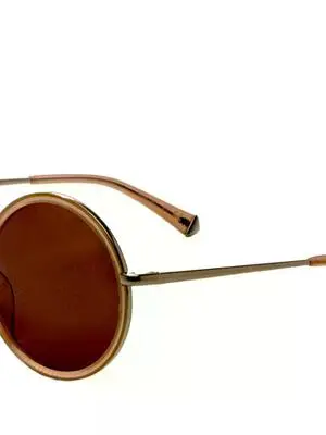 TURA X Kate Young June Round-frame Sunglasses - Gold