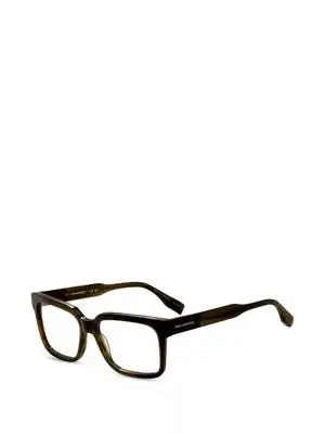Karl Lagerfeld Striped Square-frame Eyeglasses - Brown