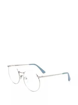 Marni Metallic Round Frame Eyeglasses - Silver