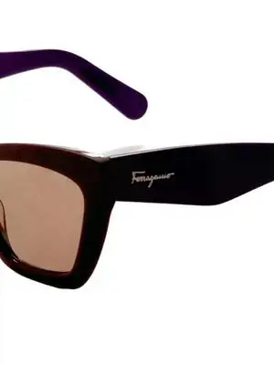 FERRAGAMO Cat-eye Frame Sunglasses - Brown