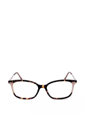 Carolina Herrera Tortoiseshell-effect Rectangle-frame Glasses - Brown