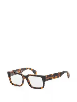 Palm Angels Tortoiseshell-effect Rectangle Frame Glasses - Brown