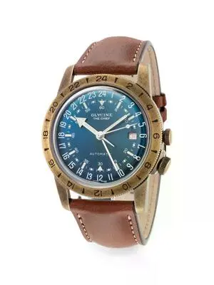 GLYCINE Airman Vintage The Chief Gmt 40mm Watch - Blue