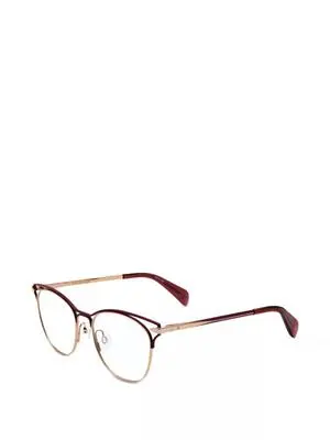 Rag & Bone RAG & BONE EYEWEAR Oval Frame Eyeglasses Red