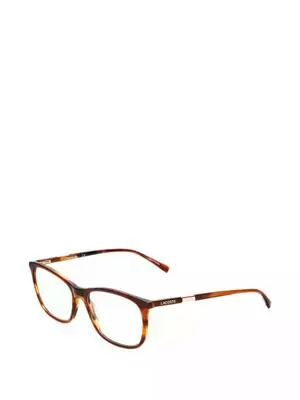 Lacoste Tortoiseshell-effect Rectangle-frame Glasses - Brown