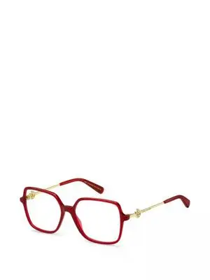 Marc Jacobs Rectangle Frame Eyeglasses With Logo Plaque