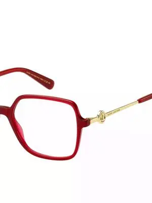 Marc Jacobs Rectangle Frame Eyeglasses With Logo Plaque