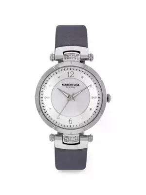 KENNETH COLE Crystal-embellished 34mm Watch - White
