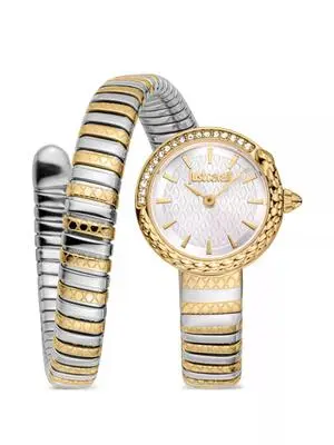 Just Cavalli Cerchio Snake 22mm Watch - Silver