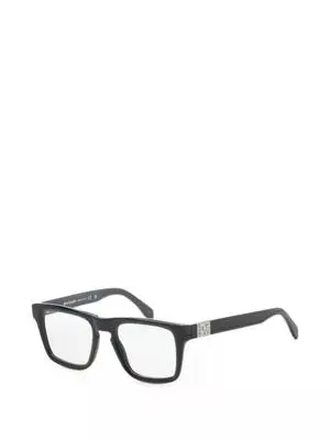 Palm Angels Style 7 Logo-plaque Rectangle Eyeglasses - Black