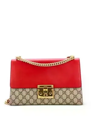 Gucci Padlock Gg Coated Canvas And Leather Medium Shoulder Bag Multicolour