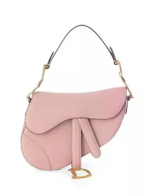 DIOR 2018 Mini Grained Calfskin Saddle Bag Satchel