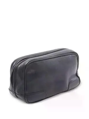 Loewe 2010-2026 Leather Anagram Clutch Bag - Black