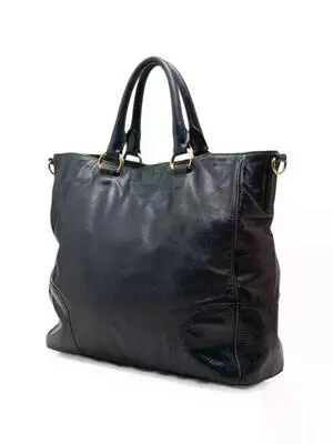 Prada Vitello Shine Convertible Tote Satchel