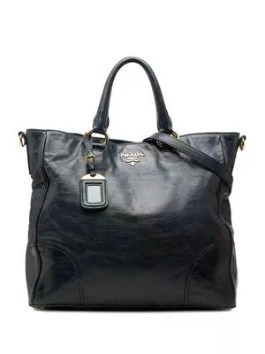 Prada Vitello Shine Convertible Tote Satchel