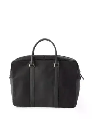 Prada Saffiano Trimmed Tessuto Business Bag