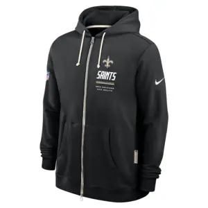Nike New Orleans Saints Sideline Standard Issue Dri-fit Nfl Full-zip Hoodie - Black