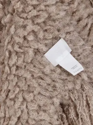 PAMPA THE BRAND Alpaca Wool Cape With Teddy Processing - Beige