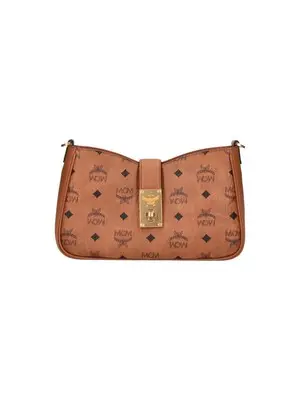 Mcm Small Tracy Shoulder Bag - Brown
