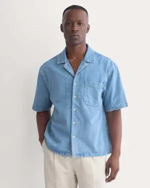 Everlane Lightweight Denim Resort Shirt - Light Indigo