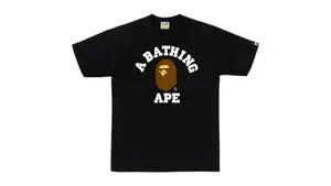 A BATHING APE Essential College T-shirt - Black