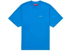 Supreme Short Sleeve Pocket Tee Shirt - Blue