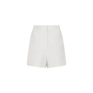 SHIKANZY Lizzy High Waisted Shorts With Pockets Linen - White