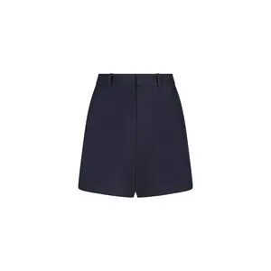 SHIKANZY Lizzy High Waisted Shorts With Pockets Japanese Denim - Blue