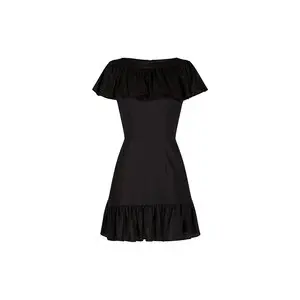 SHIKANZY Camelia Ruffle Linen Dress