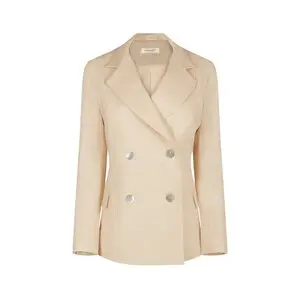 SHIKANZY Kamla Double Breasted Linen Blazer