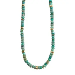 Argento Vivo Argento Vivo Nora Necklace With Turquoise And Gold-Plated Sterling Silver Blue